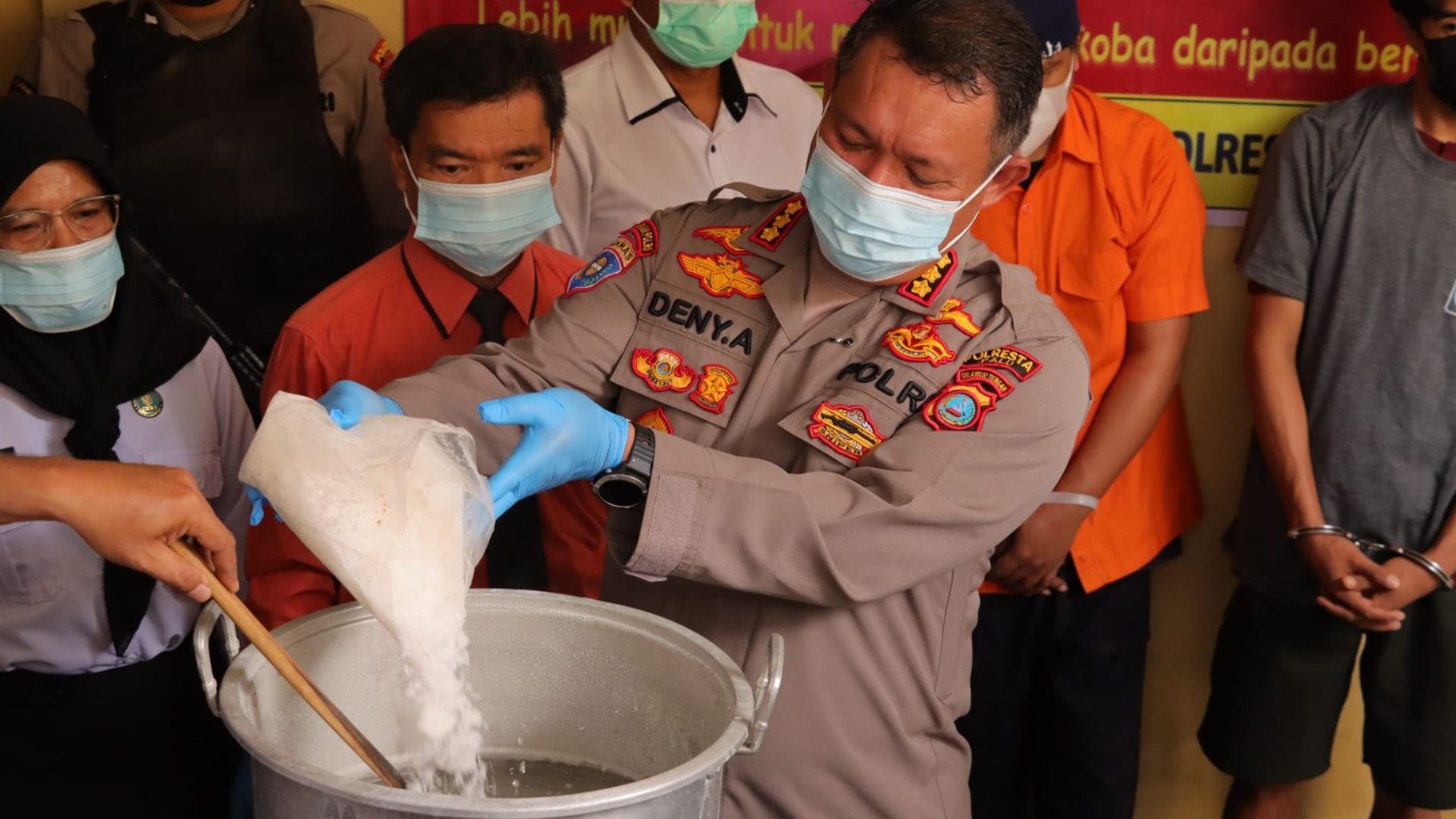 Polresta Palu Musnahkan 1,67 Kg Sabu, Dua Tersangka Terancam Pidana Mati